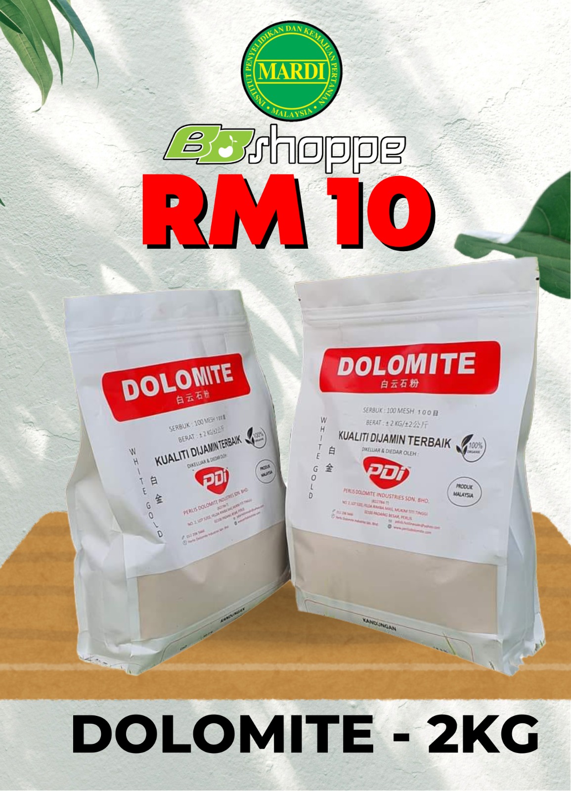 Baja & Input Pertanian :: DOLOMITE PDI (2KG)